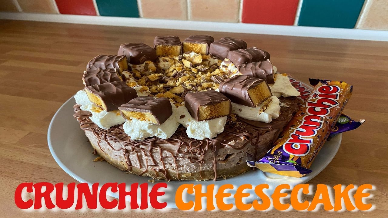 Crunchie Bar Cheesecake, Honeycomb, Recipe, No Bake. Chocolate Dessert ...