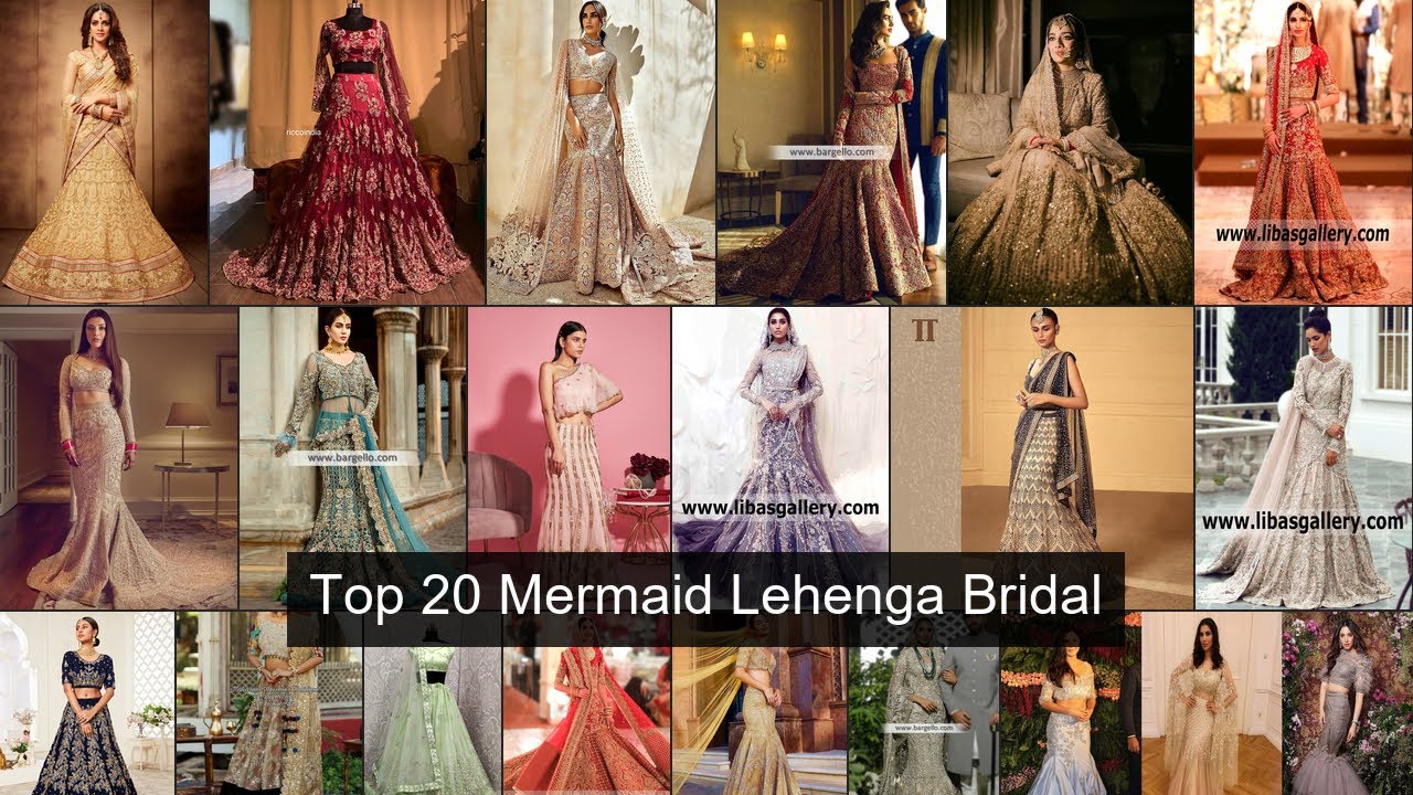 Top 20 Mermaid Lehenga Bridal Ideas 1 - YouTube