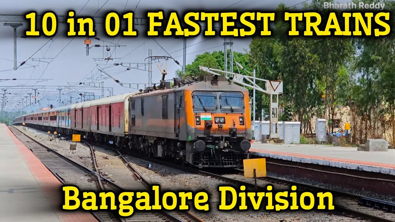 Fastest Trains on Bangalore Division | SWR | SBC - UBL line Bharath ...
