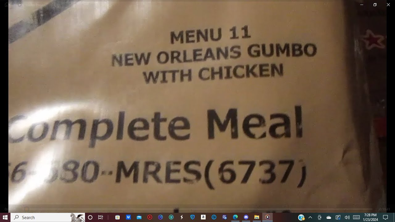 MRE Star New Orleans Chicken Gumbo MRE Complete Review - YouTube