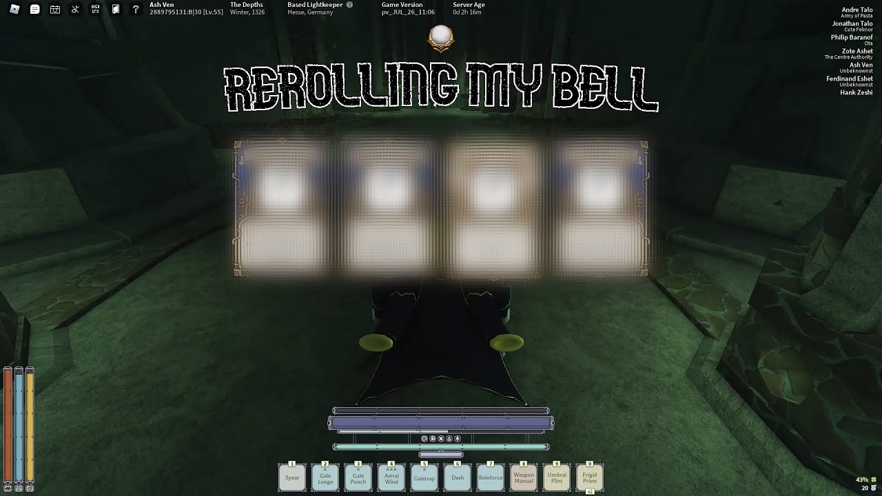 Rerolling my bell in | Deepwoken - YouTube