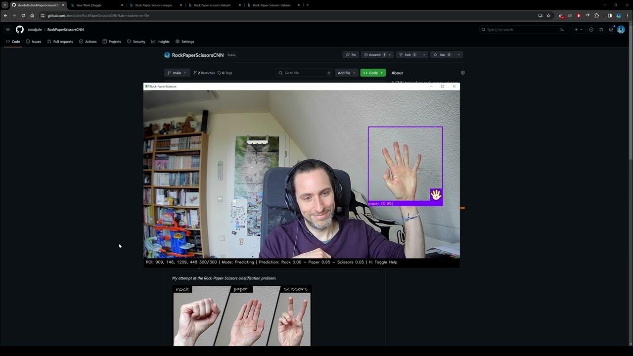 Training a CNN on Rock-Paper-Scissors images using Keras and OpenCV - YouTube