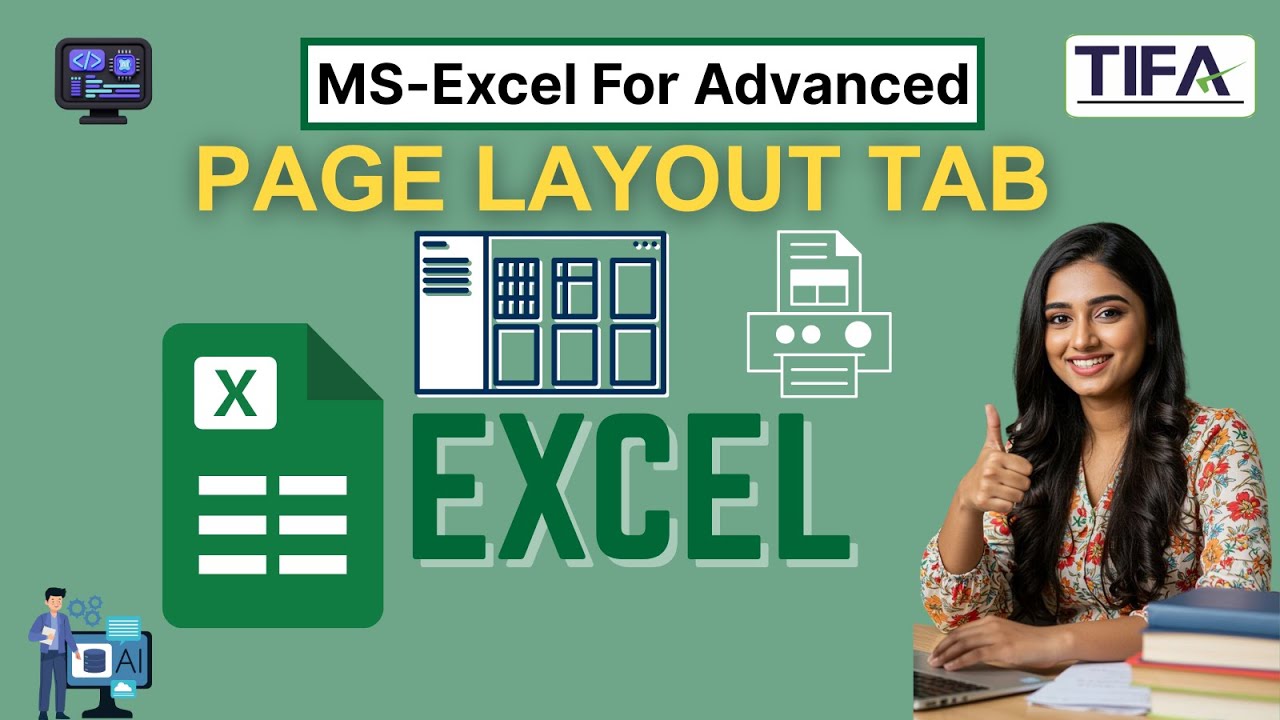 MS Excel Page Layout Tab tifa | Margins, Orientation, Size, Print Setup ...
