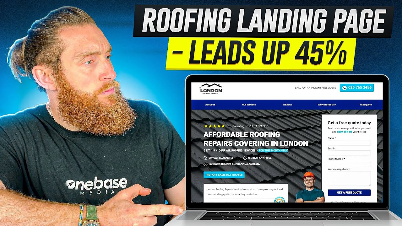 High Converting Roofing Landing Page - More Leads For Roofers - YouTube