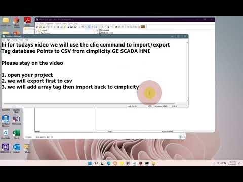 CIMPLICITY Import Export Database Tag to csv - YouTube