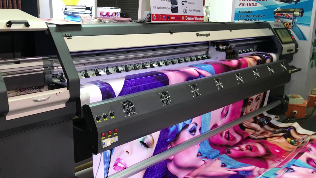 250sqm large format solvent printer - YouTube