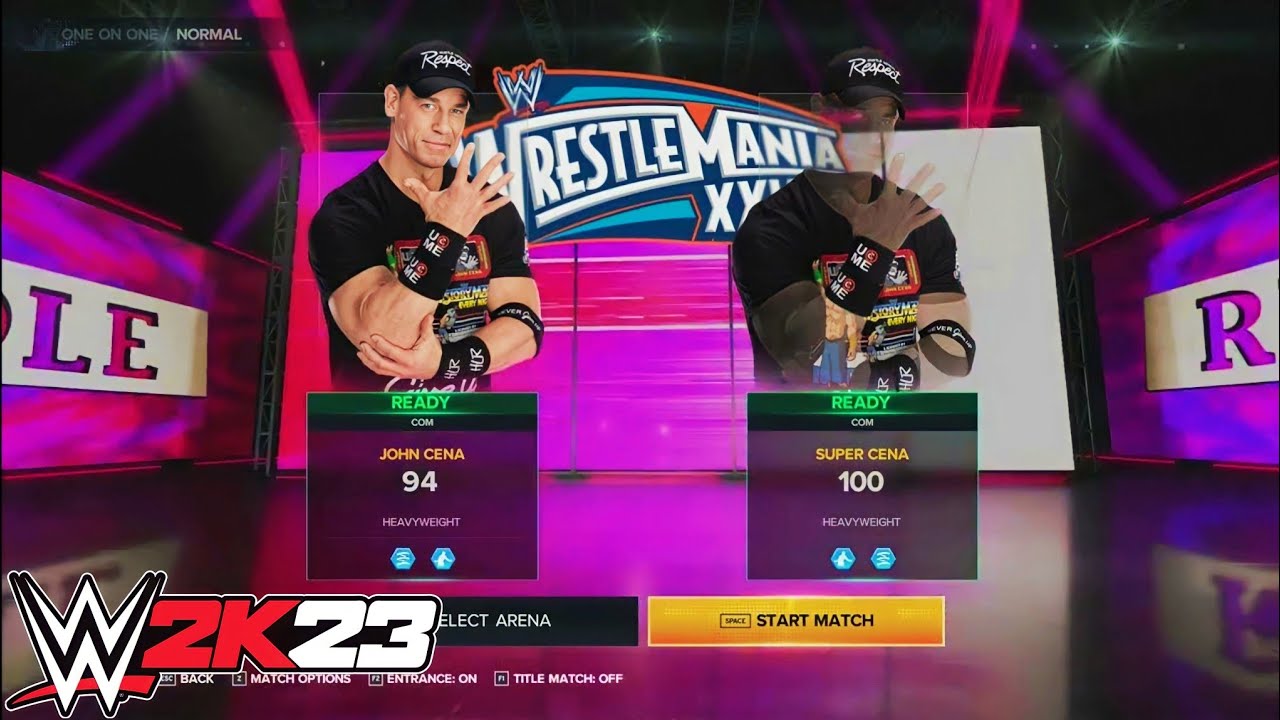 John Cena VS Super Cena (Invisible) John Cena 😱 - Full Match Gameplay ...