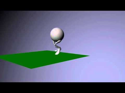 Ball With Leg Walking Animation - YouTube