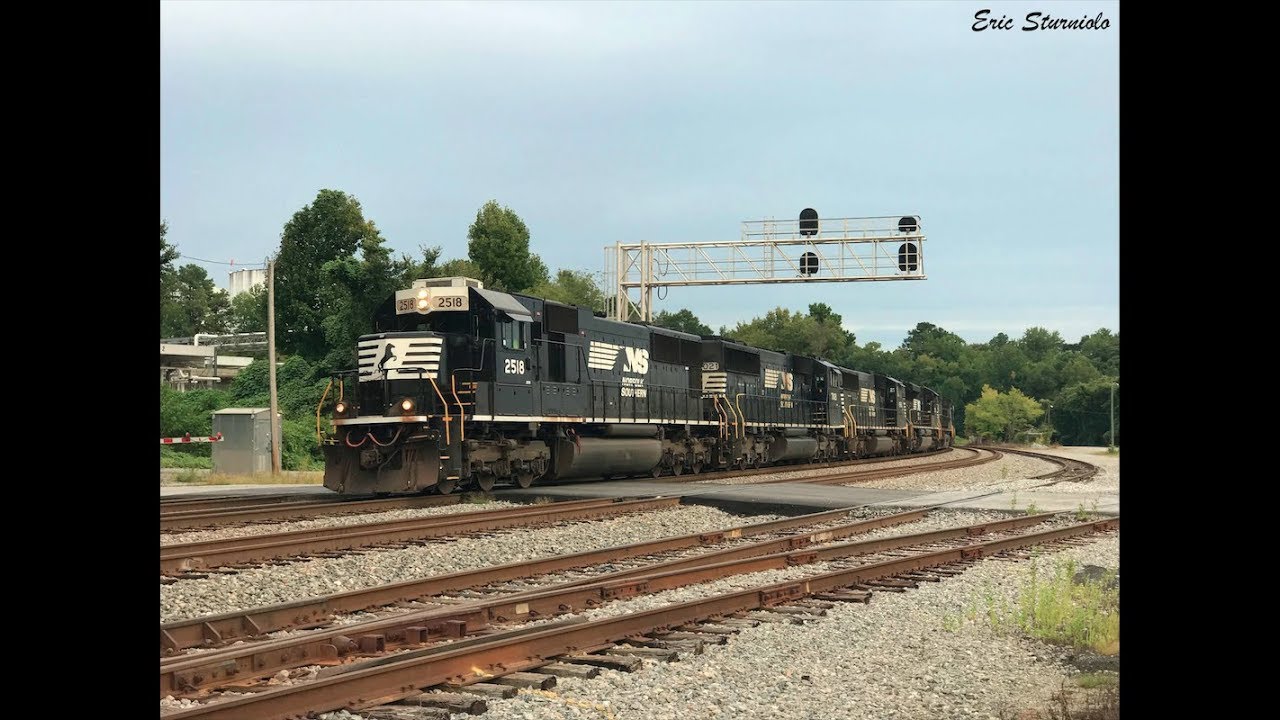 NS 2518 SD70 Leads NS 994 Northbound at CP Bridge in Atlanta, GA - YouTube