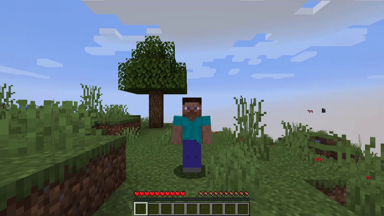 How to break wood in Minecraft - YouTube