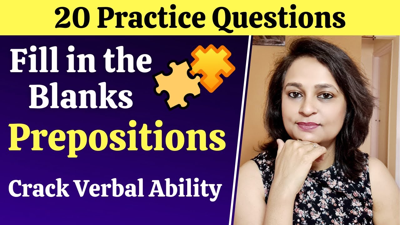 Fill in the Blanks - For Placement Tests & Exams | Prepositions ...