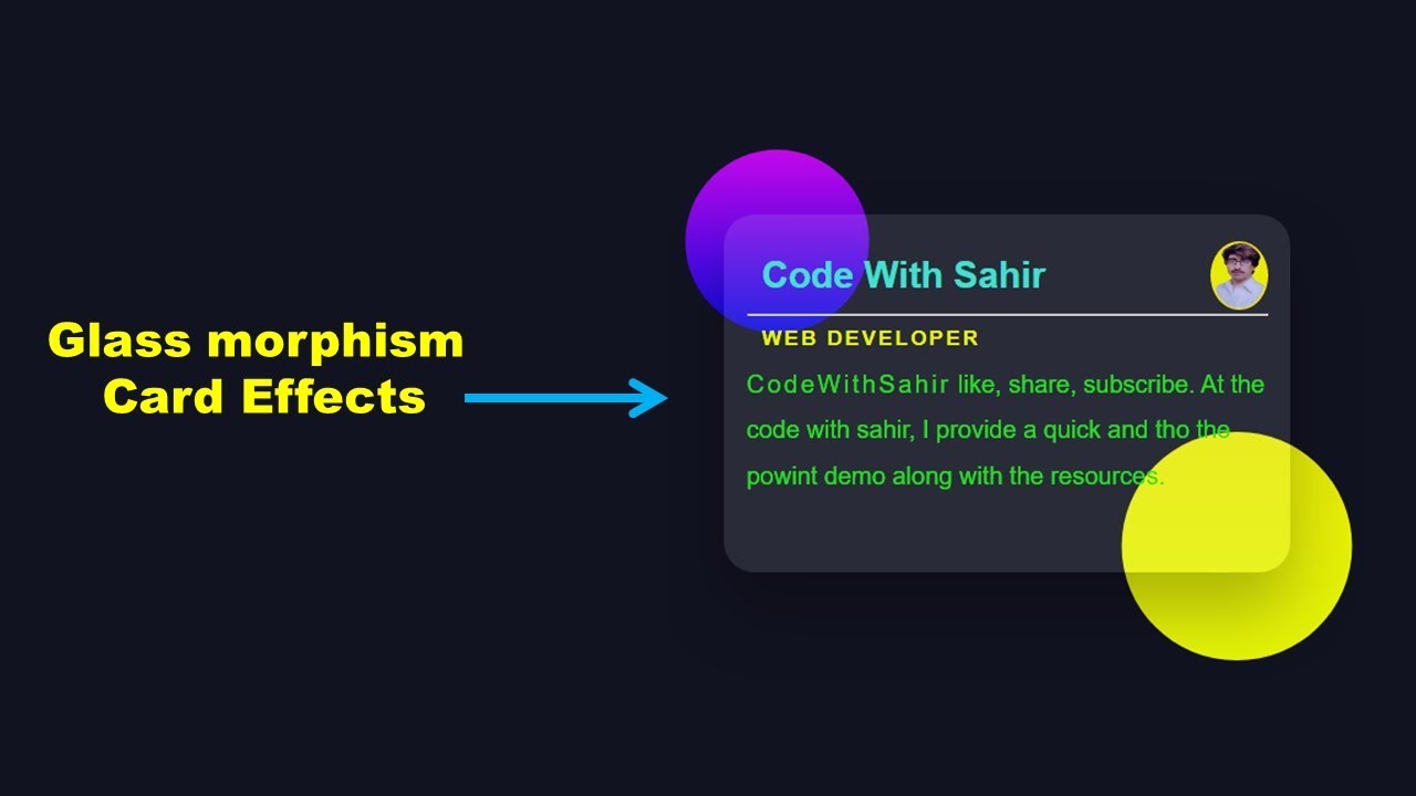 Real Glass Morphism Card Effects Html Css Glass Morphism Effects Youtube