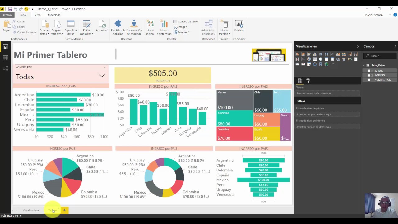 Duplicar una pagina de tu informe en Power BI Desktop - YouTube