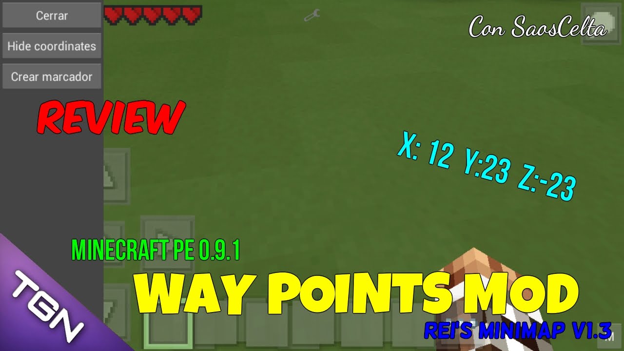 Way Points Mod "Rei's Minimap v1.3" | Minecraft PE 0.9.2 (Descarga ...