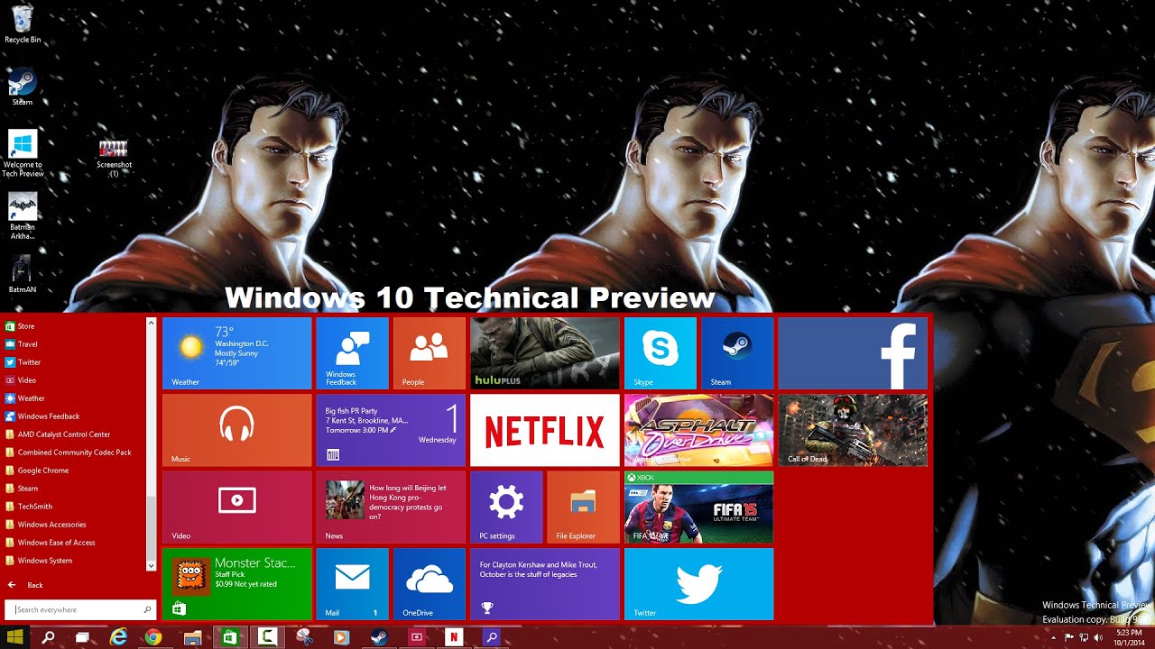 Windows 10 Technical Preview Hands-on & First Impressions - YouTube
