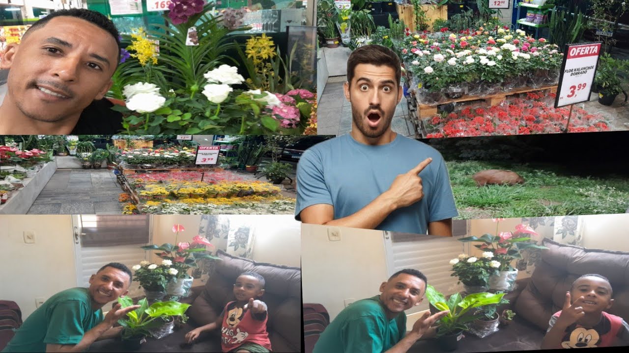VLOG DE pai que cuida dos afazeres doméstico fui na floricultura e uma ...
