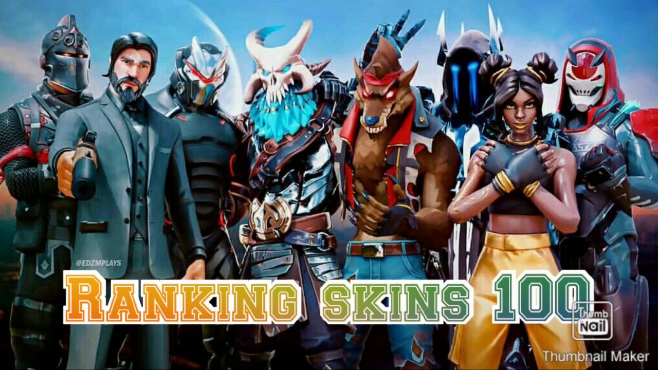 Ranking De skins level 100 - YouTube