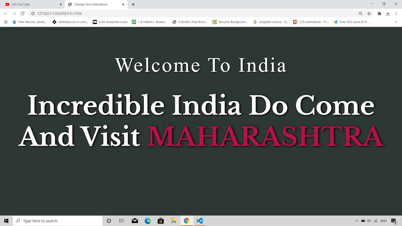 Change Text Animation In HTML And CSS 2021 Tutorial YouTube Change Text Animation In HTML And CSS 2021 Tutorial YouTube