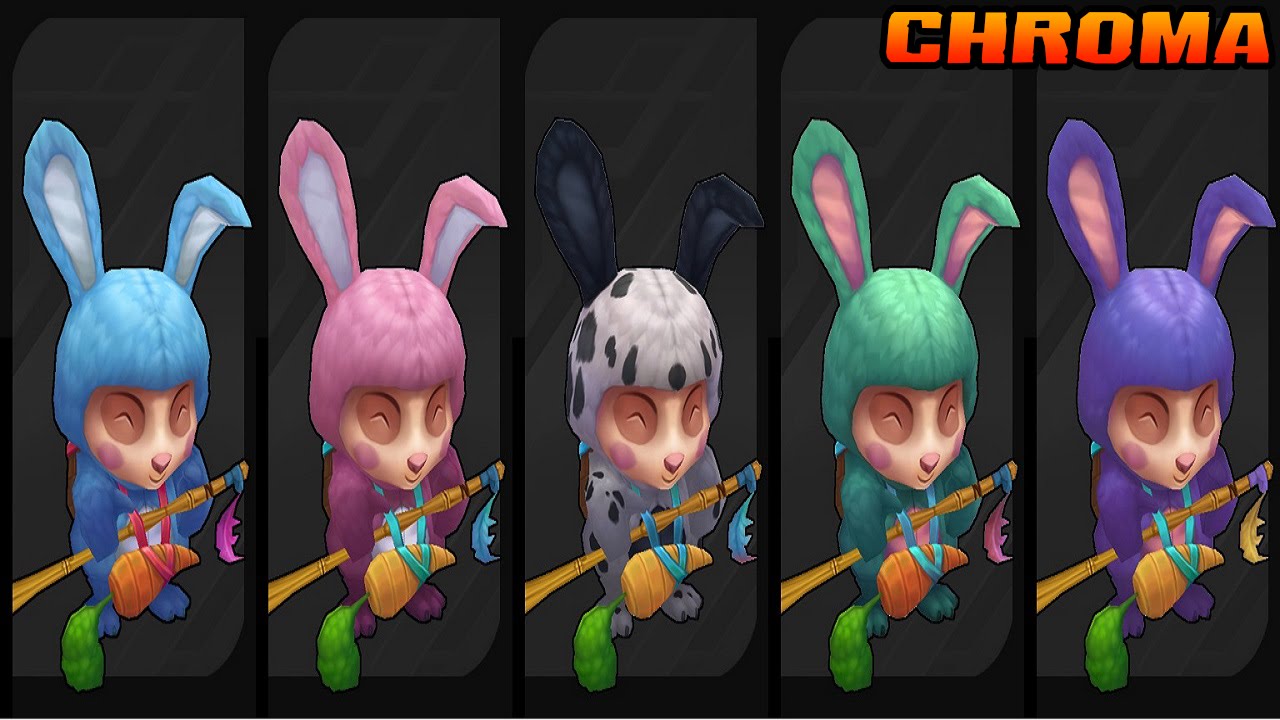 Skin Teemo Lapin (Palette Chroma) - League of Legends - YouTube
