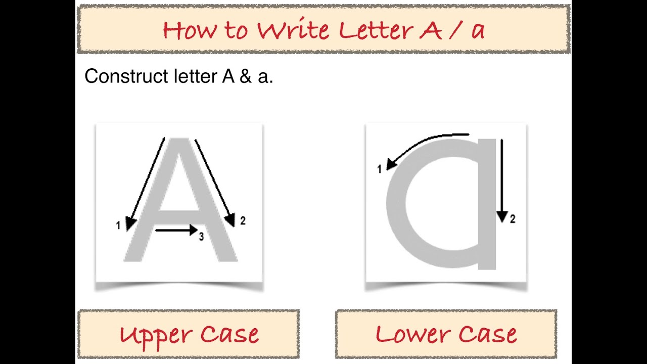How to Write letter Aa HD 720p - YouTube
