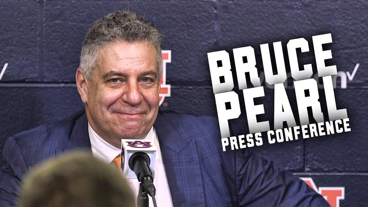 Bruce Pearl addresses the media following Auburn's OT win over Alabama ...