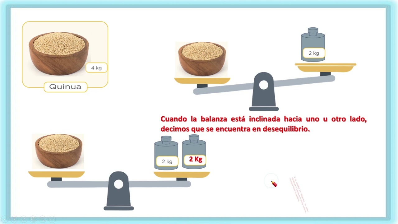 RESOLVEMOS PROBLEMAS DE EQUILIBRIO CON LA BALANZA 3° - YouTube