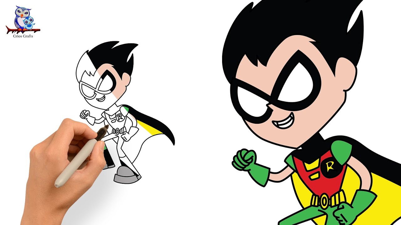 How to Draw Robin - Teen Titans Go! - YouTube