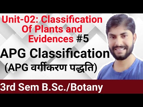 3rd Sem Unit-02 botany।।APG system of classification ।।BSc World-Amar ...