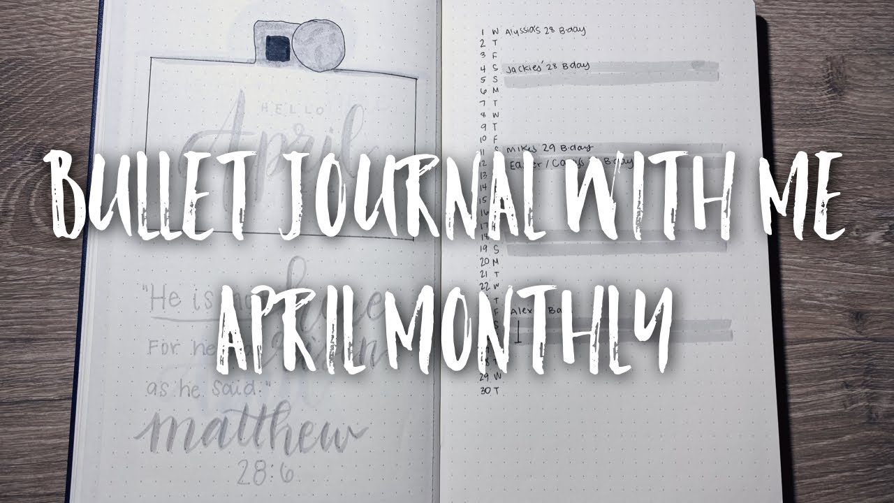 BUJO WITH ME APRIL MONTHLY || vlog 58 - YouTube