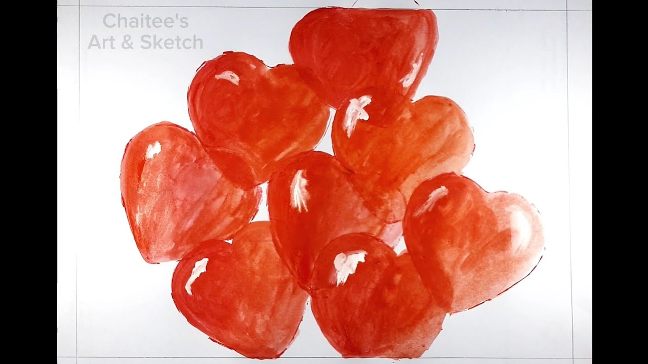 How To Draw Love Scenery || Heart Scenery Drawing with Oil Pastel - YouTube