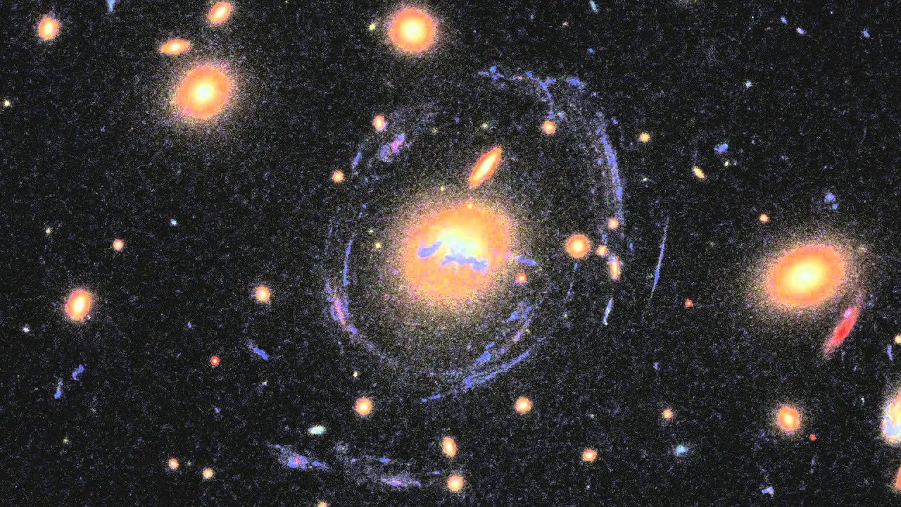 Panning across merging galaxies and a string of star formation in SDSS ...
