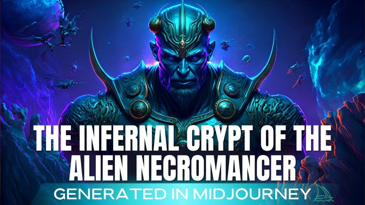 The Infernal Crypt of the Alien Necromancer | Generated by Midjourney ...