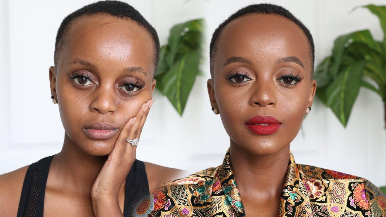 MY FIRST MAKEUP LOOK WITH SHORT HAIR LOL - YouTube