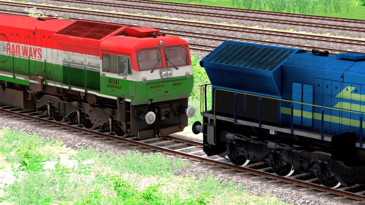 LOCOMOTIVE CHANGE WDG4 TO WD4D BUMPY RAILROAD - Train Simulator - YouTube