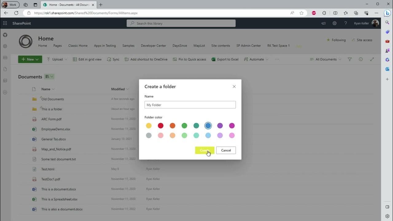 SharePoint Tip: Folder Colors - YouTube