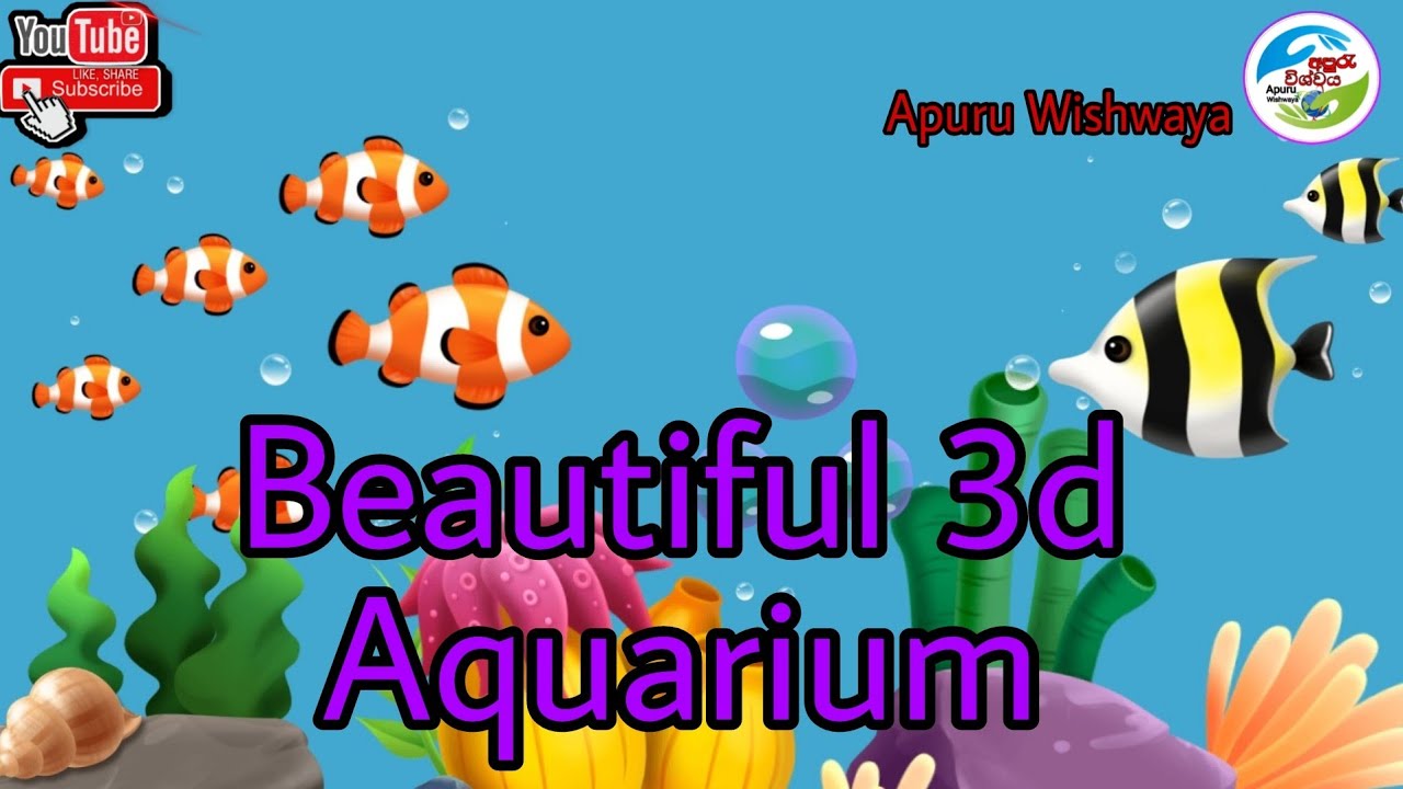 Beautiful 3D Aquarium|underwater| fish animation| video - YouTube