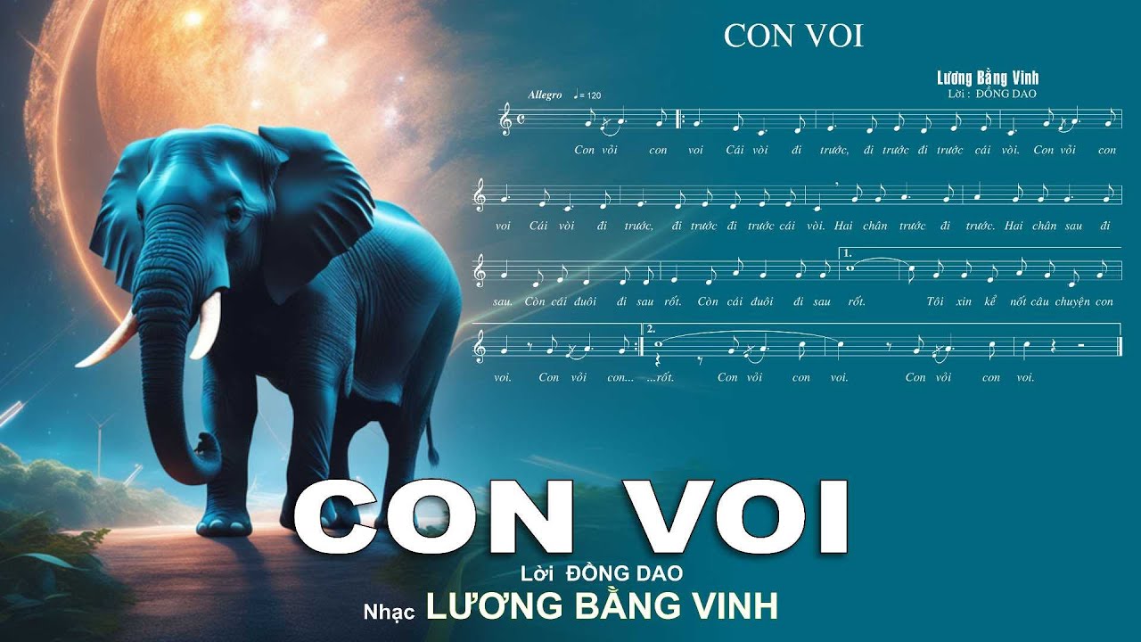 CON VOI – Lời ĐỒNG DAO – Nhạc LƯƠNG BẰNG VINH – 02 YN - YouTube