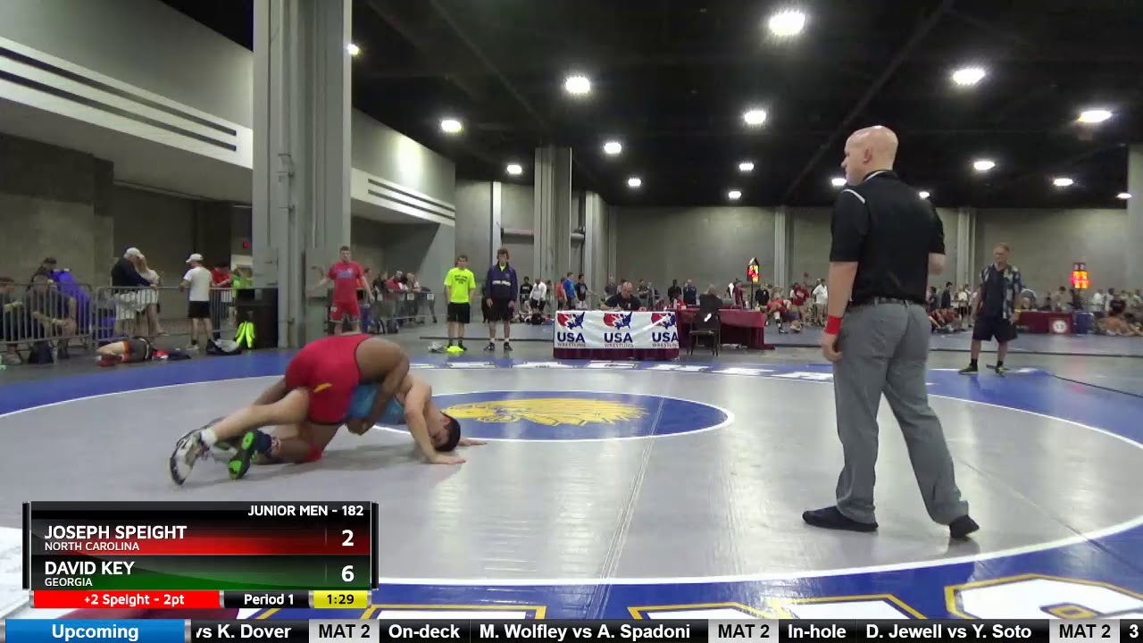 Junior Men 182 Joseph Speight North Carolina Vs David Key Georgia - YouTube