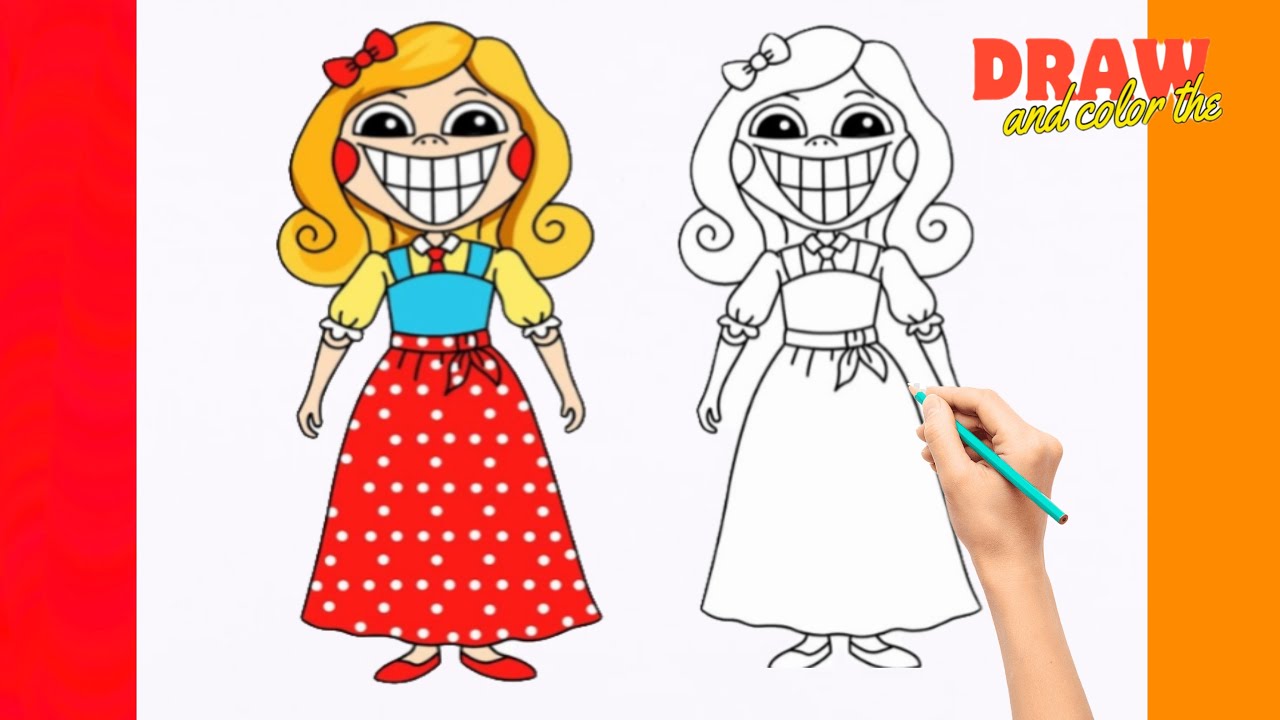 How to DRAW MISS DELIGHT | Poppy playtime characters 3 - YouTube