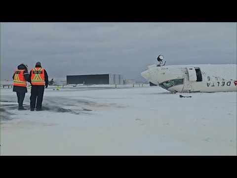 Report shows plane that landed upside down in Toronto was descending at ...