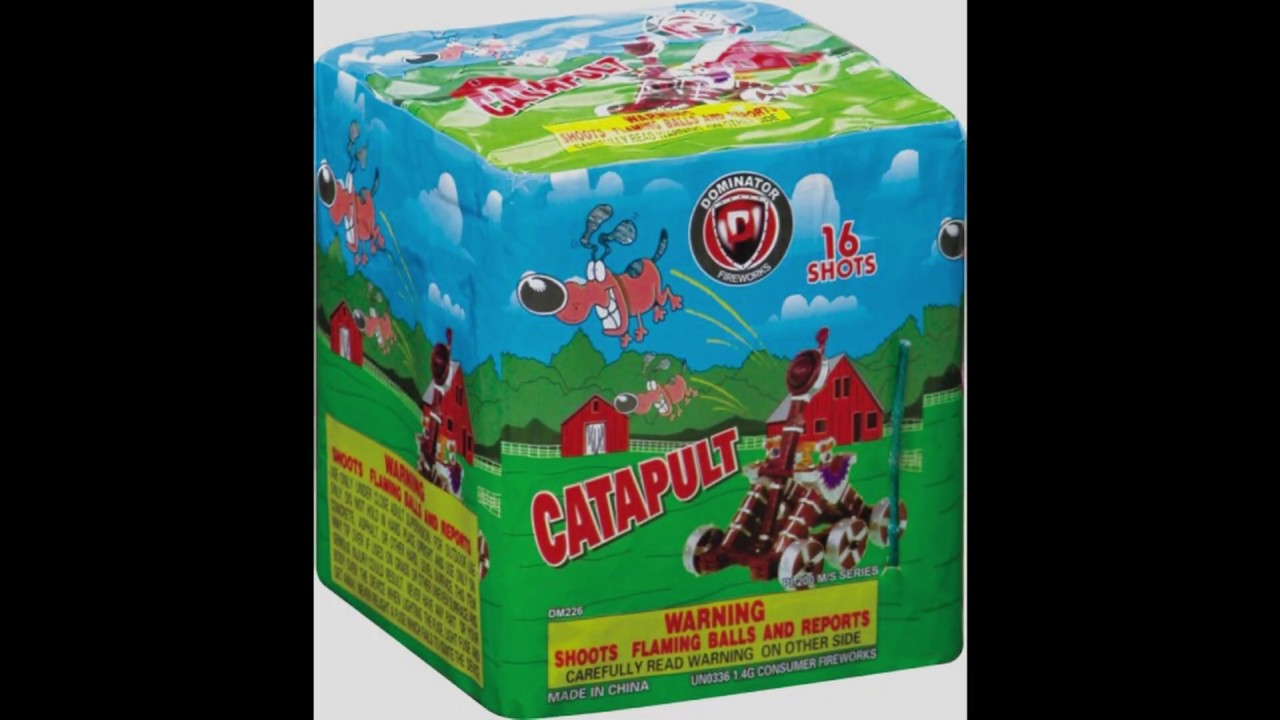 Catapult - 16 Shot - Dominator Fireworks - YouTube