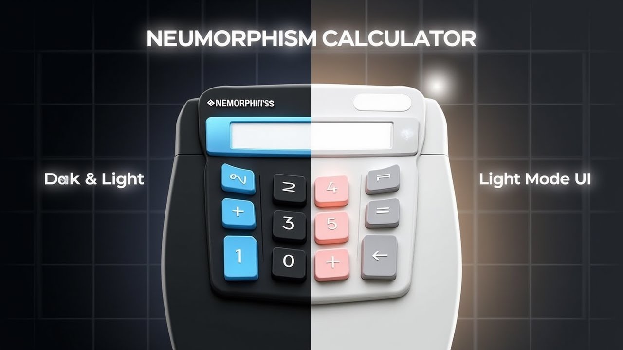 Neumorphism Calculator in HTML, CSS & JavaScript | Dark & Light Mode UI Design - YouTube