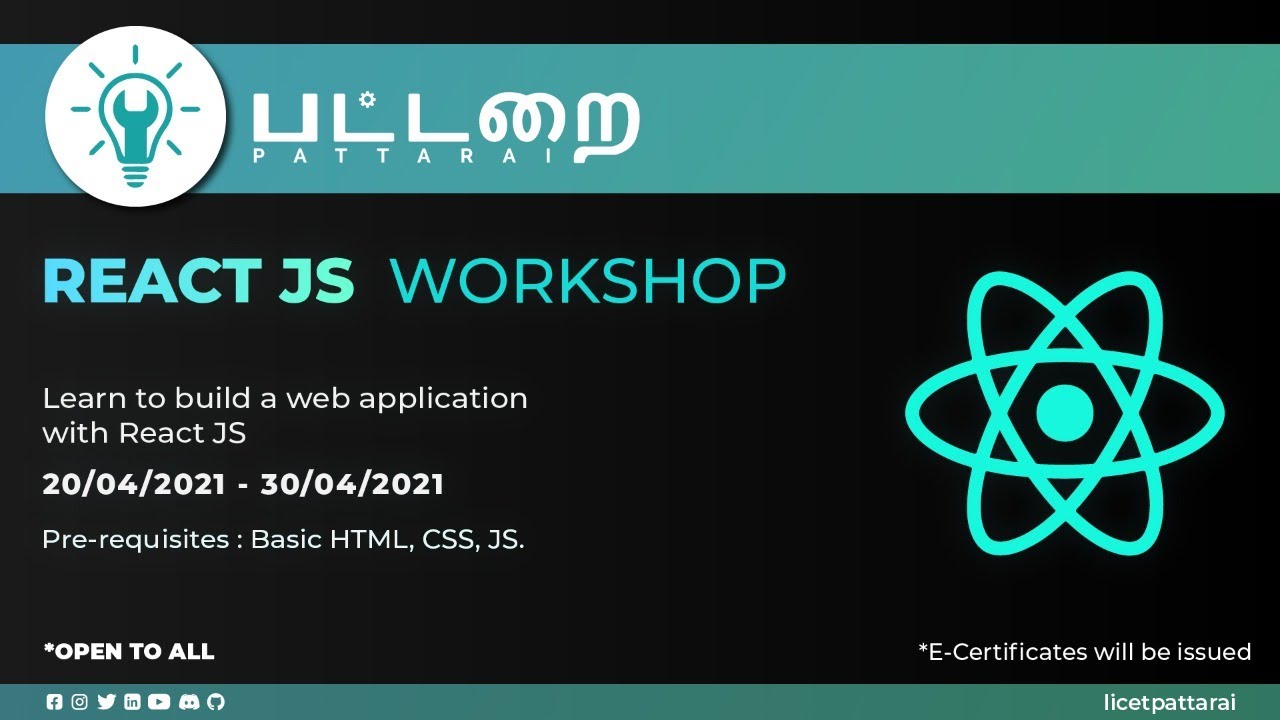 React Crash Course Beginner To Advanced Organized By Pattarai Daniel Mark Day 1 Youtube