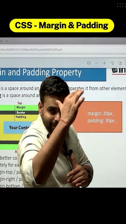 Css Margin And Padding Incapp Rahulchauhansir Shorts Virelvideo Coding Youtube