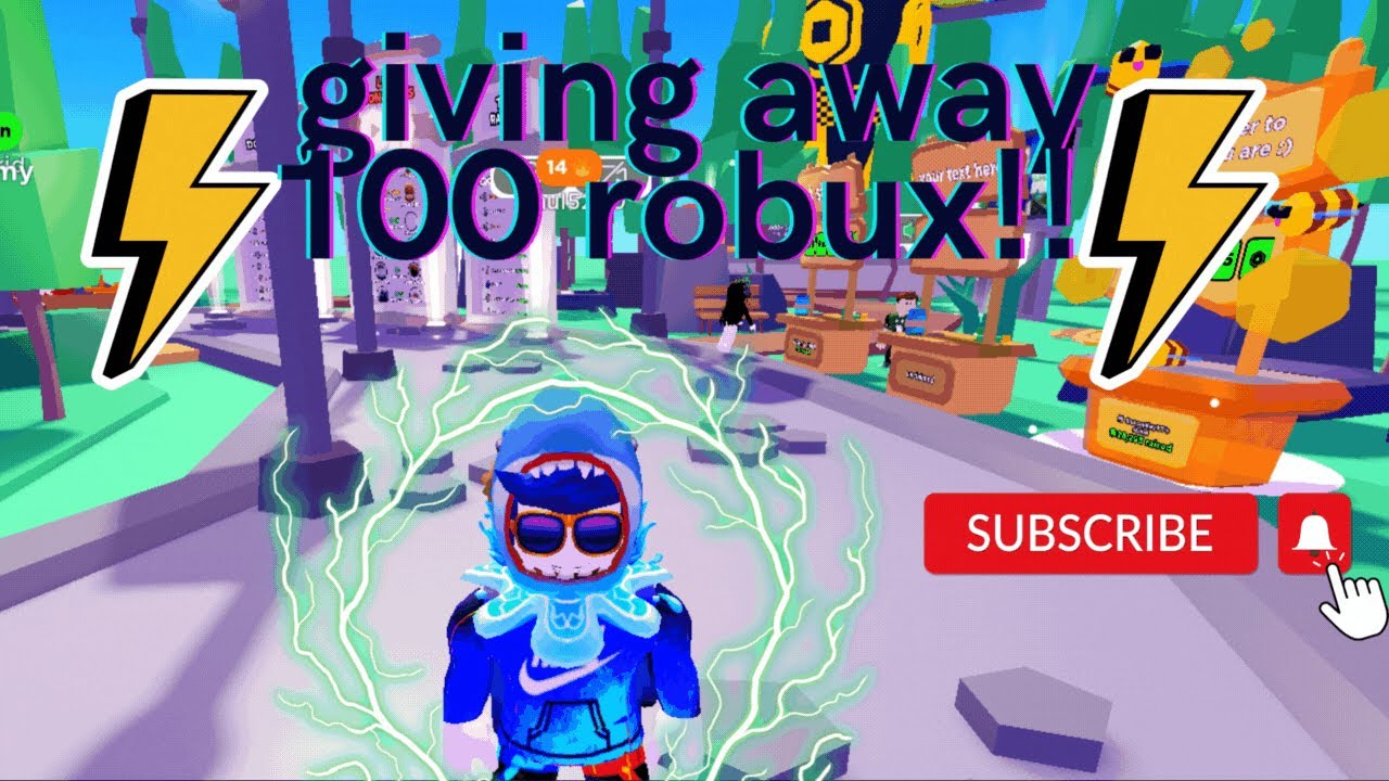 Giving away 100 robux in Please Donate - YouTube