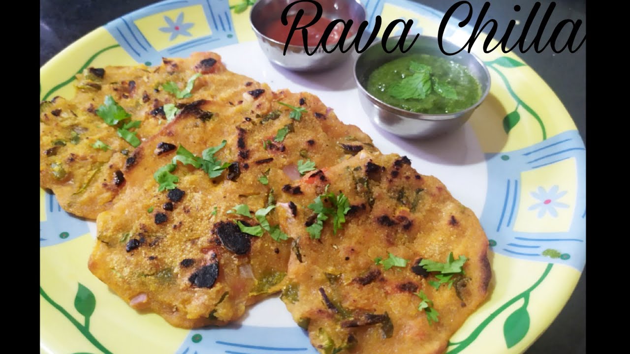 Rava Chilla Recipe | Veg Breakfast Chilla | सूजी चीला | Healthy Snack ...