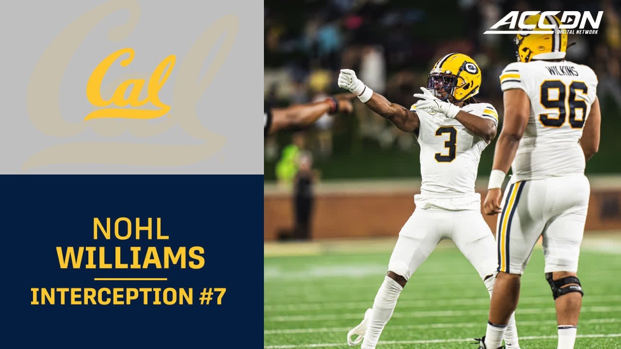Cal's Nohl Williams' 7th Interception Robs WF Of A TD - YouTube