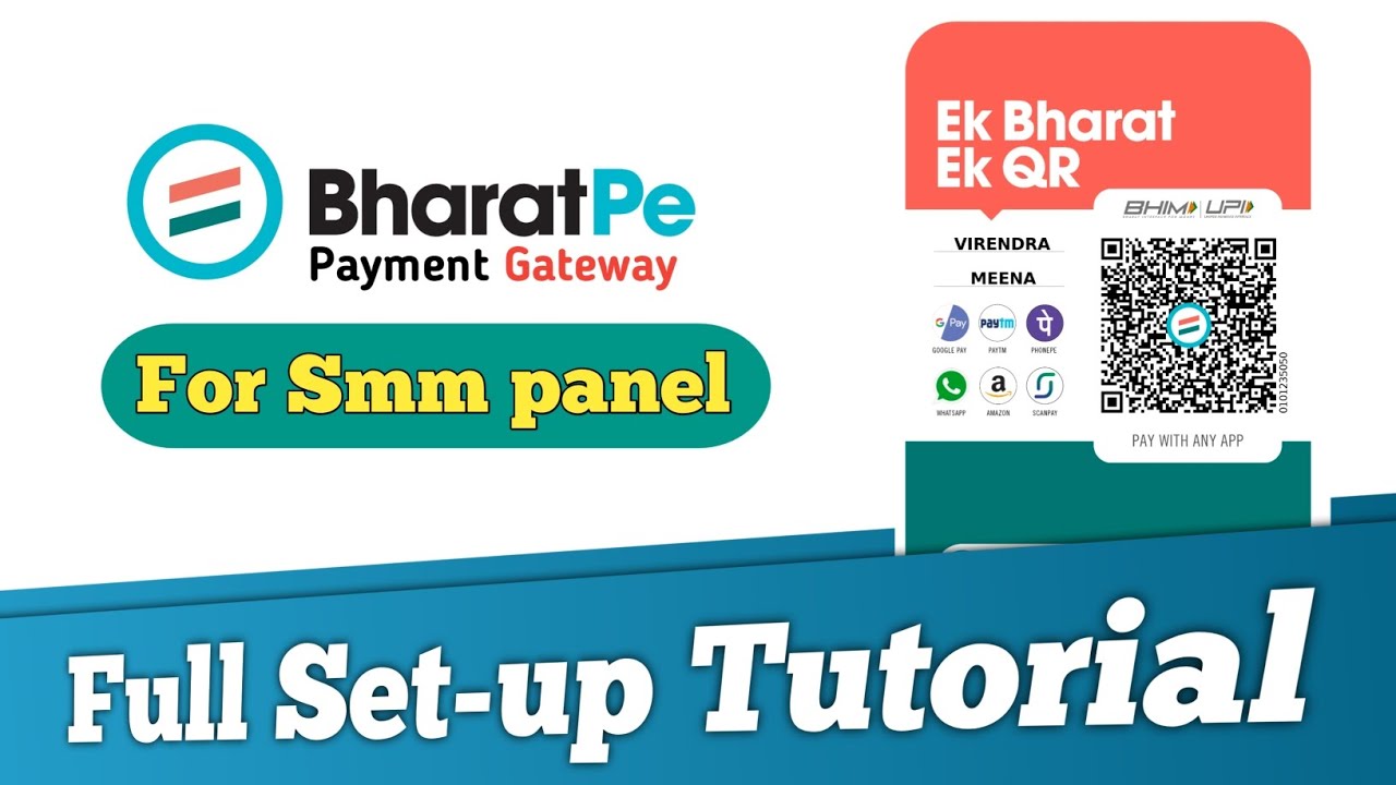 Bharat pe QR Payment Gateway For Smm panel | Full setup tutorial - YouTube