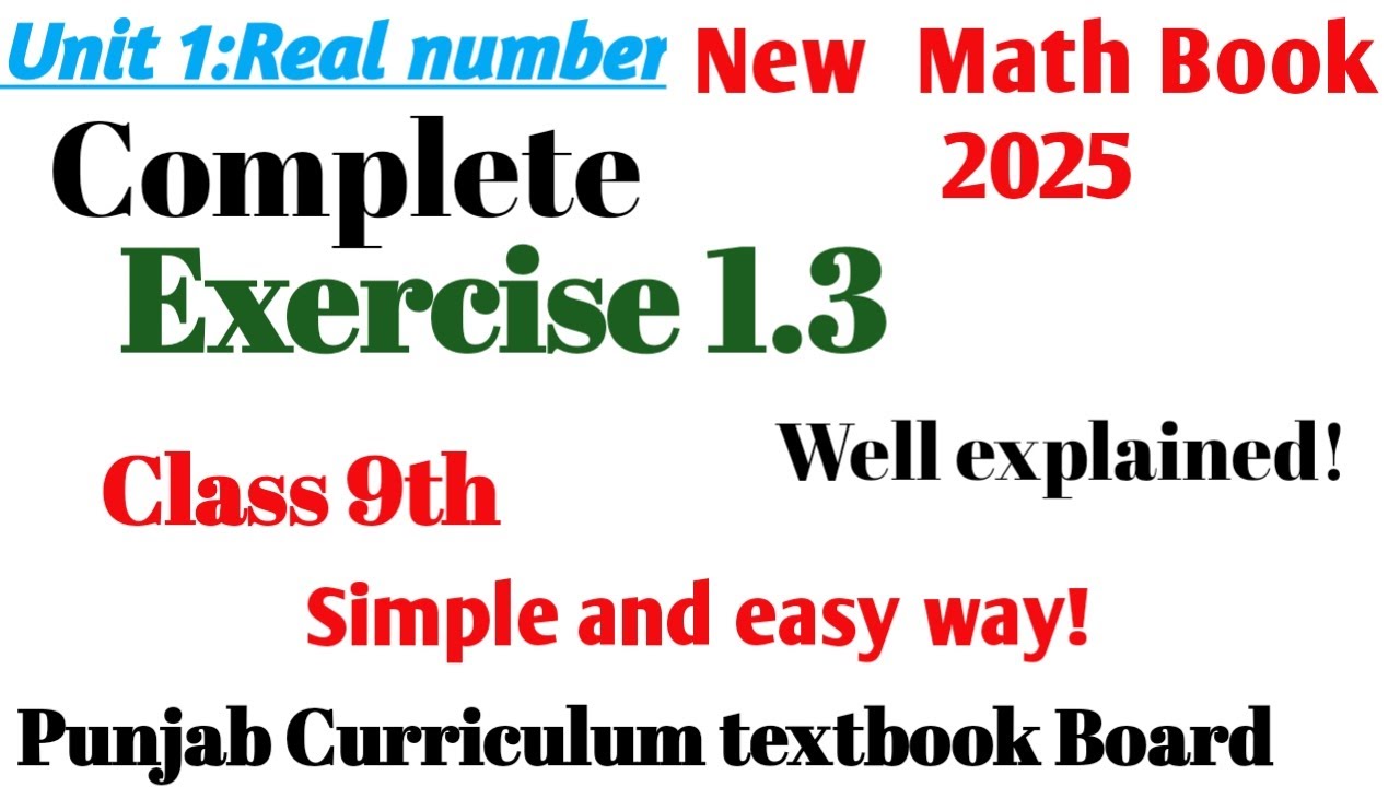 9th Class New Math Book 2025 |EXERCISE 3.1| ||PTCB|| Punjab Board ...