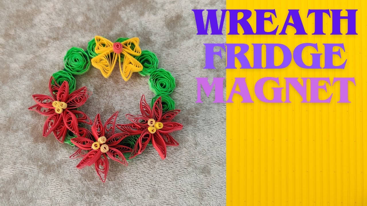 Simple Quilling Wreath Fridge Magnet - YouTube